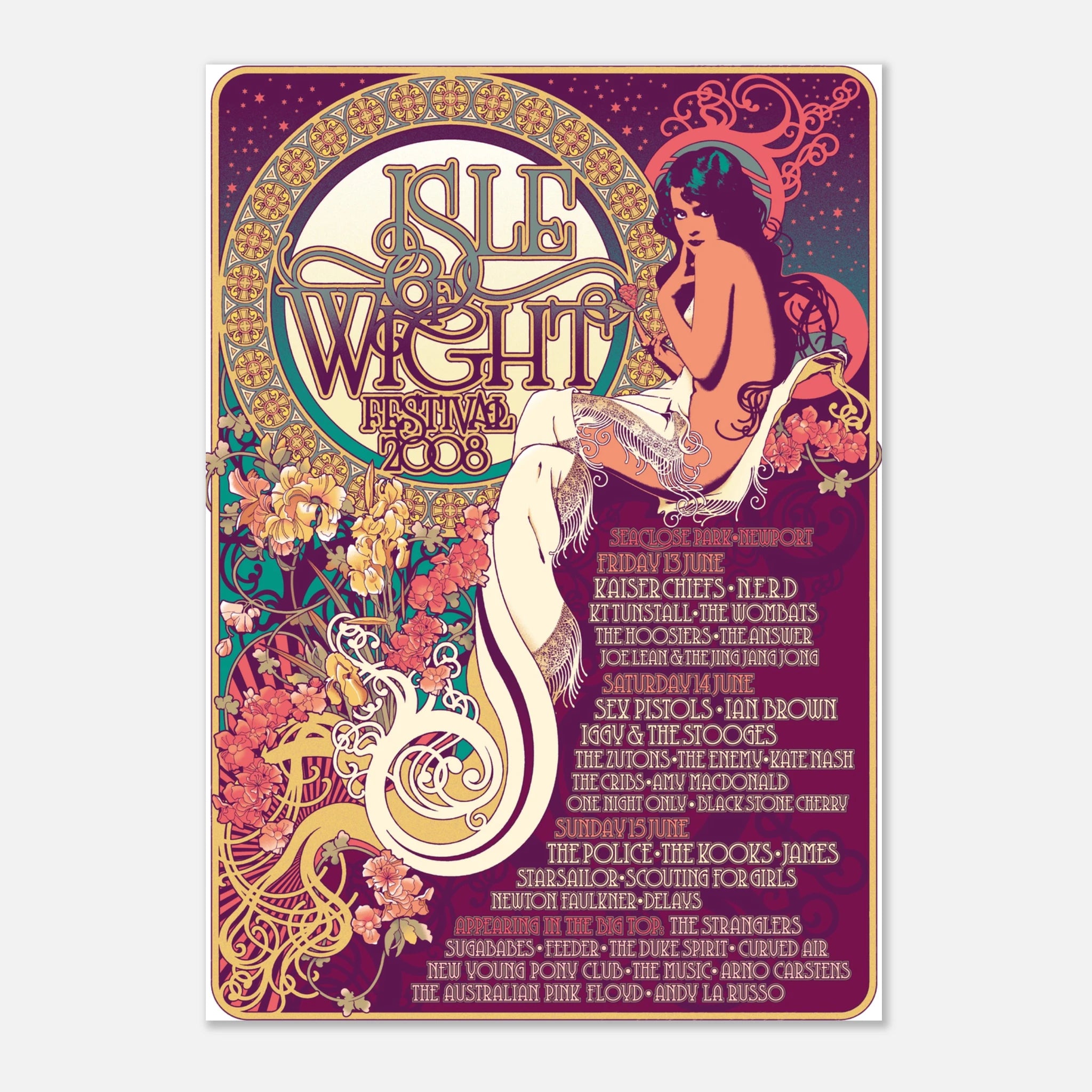 2008 Line Up Poster A2 – Isle Of Wight Festival Shop